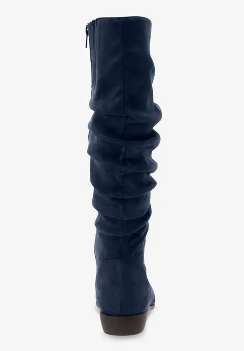 COMFORTVIEW The Shelly Wide Calf Boot - Navy