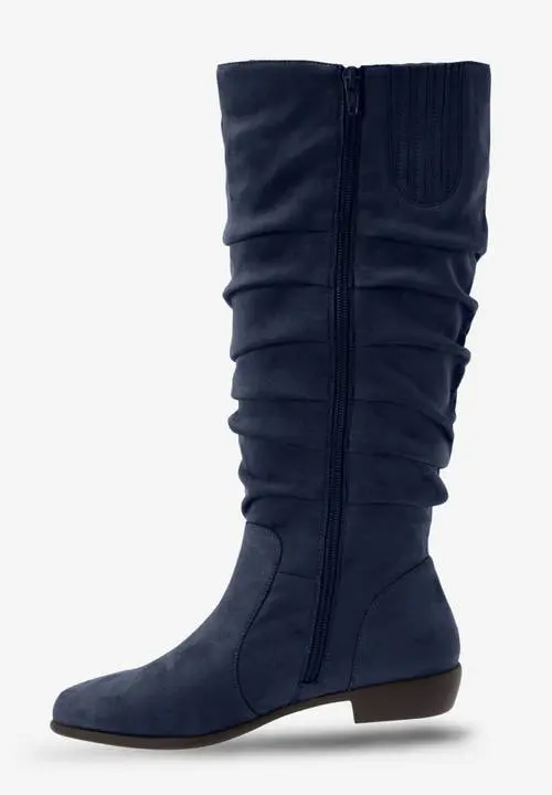 COMFORTVIEW The Shelly Wide Calf Boot - Navy