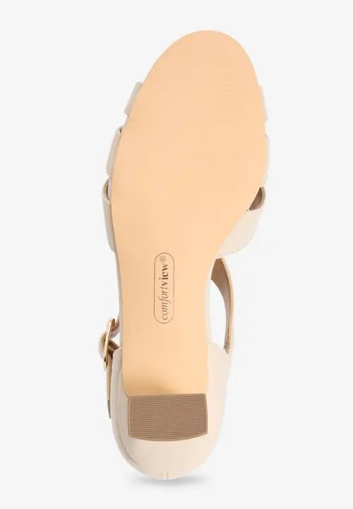 COMFORTVIEW Kenna Pump With Adjustable Buckle - Bone