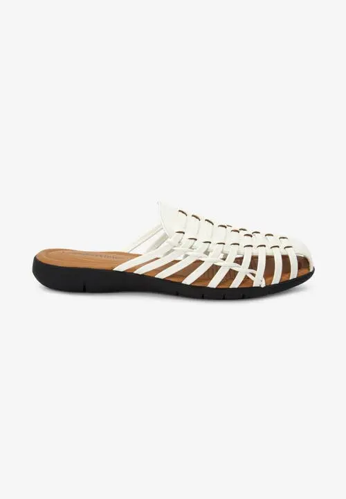 COMFORTVIEW The Wendy Slip-on Mule - White