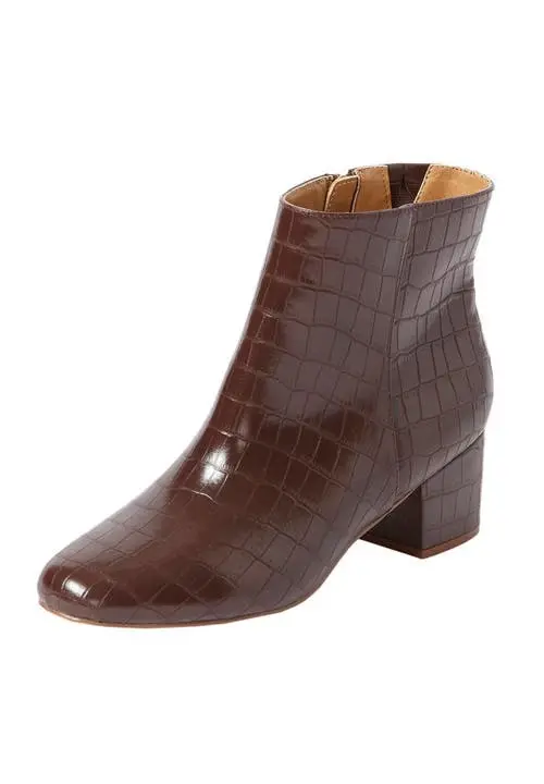 COMFORTVIEW The Sidney Bootie - Brown Croco