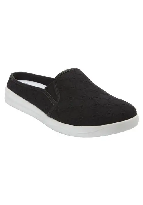 COMFORTVIEW The Camellia Slip-on Sneaker Mule - Black