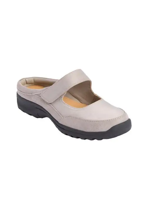 COMFORTVIEW The Milo Mule - Light Pale Grey