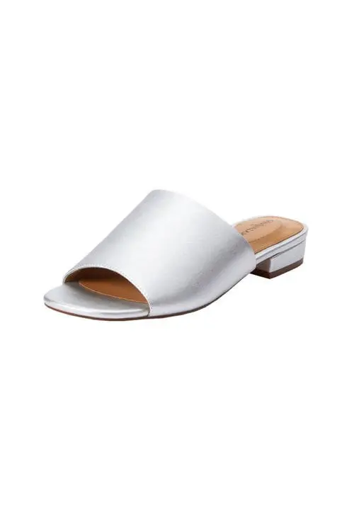 COMFORTVIEW The Sola Slip-on Mule - Silver