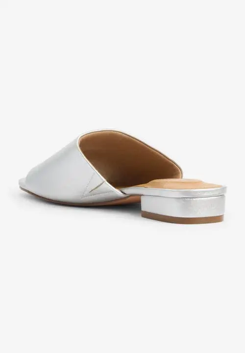 COMFORTVIEW The Sola Slip-on Mule - Silver