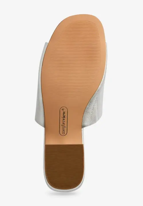 COMFORTVIEW The Sola Slip-on Mule - Silver