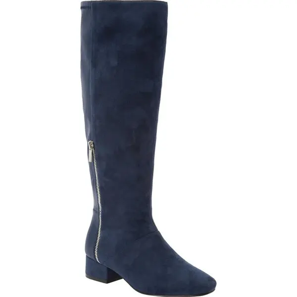 COMFORTVIEW Ivana Wide Calf Tall Boots - Navy