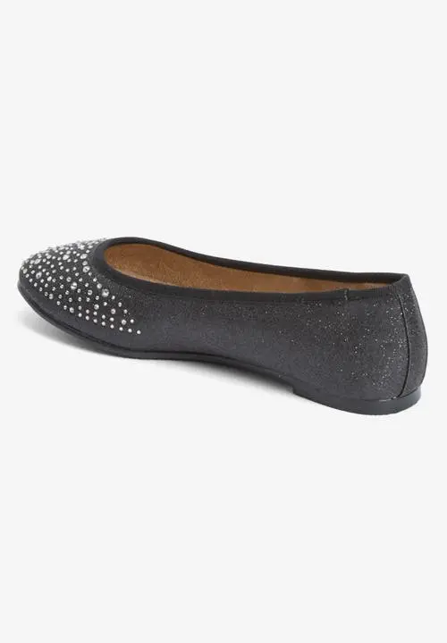 COMFORTVIEW The Dominique Embellished Flat - Black