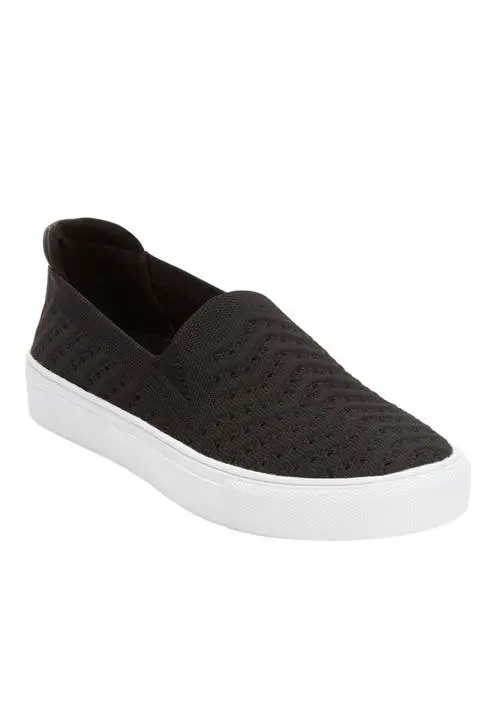 COMFORTVIEW Alena Slip-on Sneaker With Print - Black