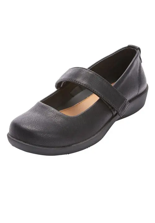 COMFORTVIEW The Carla Mary Jane Flat - Black
