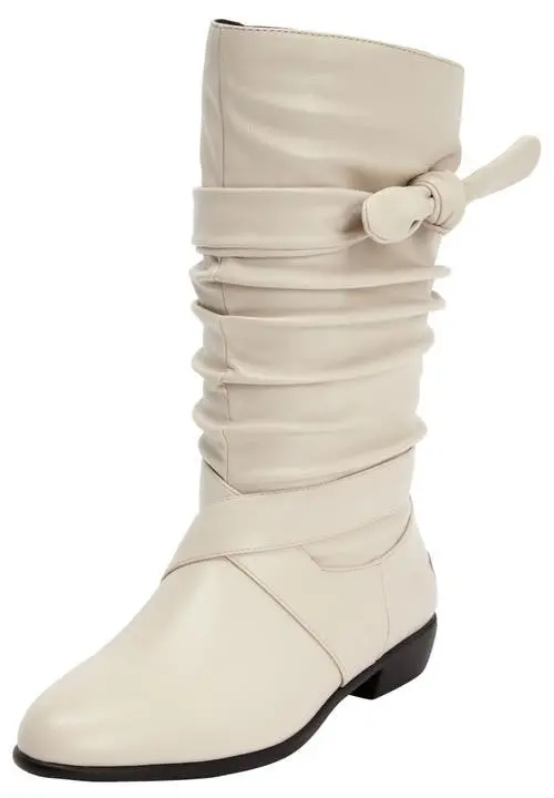 COMFORTVIEW The Heather Wide Calf Boots - Winter White