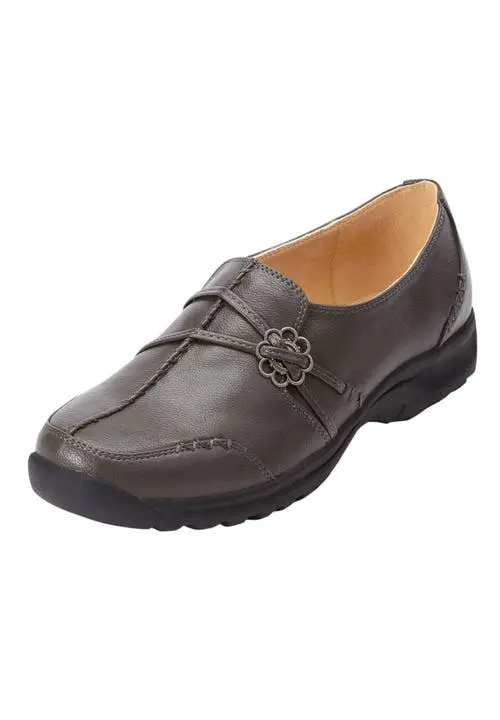 COMFORTVIEW The Natalia Slip-on Flat - Grey