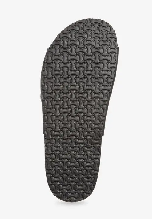 COMFORTVIEW Maxi Adjustable Slip-on Footbed Sandal - Black