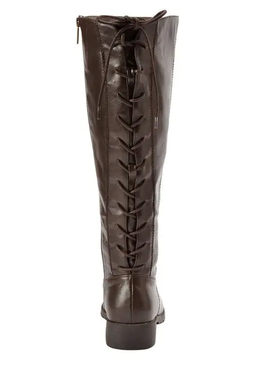 COMFORTVIEW The Charleston Wide Calf Boot - Dark Brown