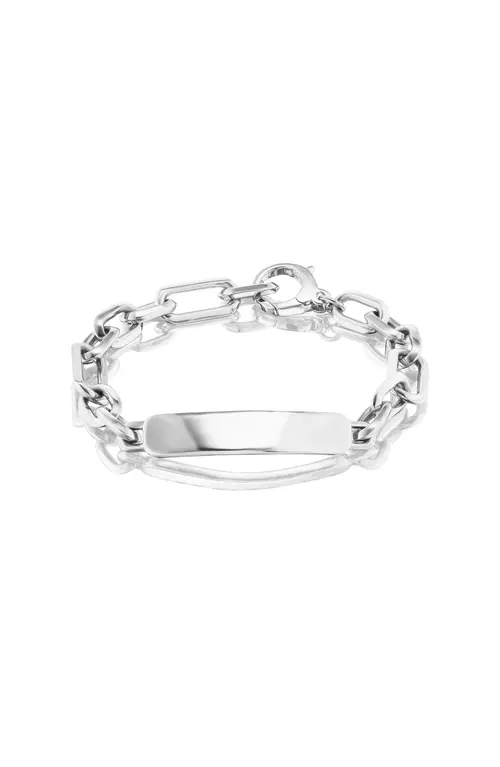 Sheryl Lowe Id Tag Chain Bracelet - Sterling Silver