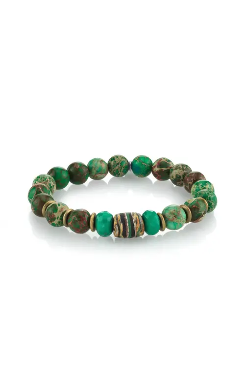 MR LOWE BY SHERYL LOWE Mr Lowe Bracelet With African Beads - Green Mix