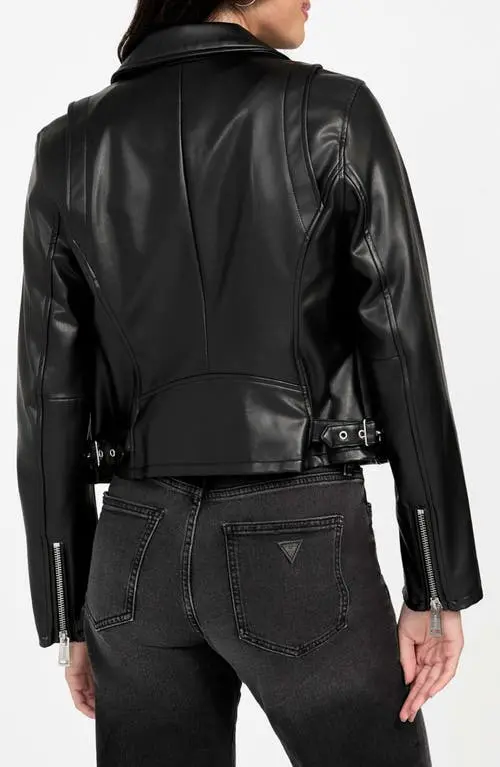 Guess Faux Leather Moto Jacket