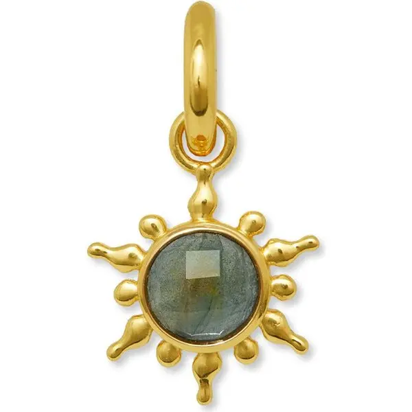 OTTOMAN HANDS Labradorite Sun Charm - Green