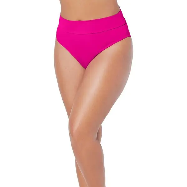 SWIMSUITS FOR ALL High Waist Cheeky Shirred Brief - Fruit Punch