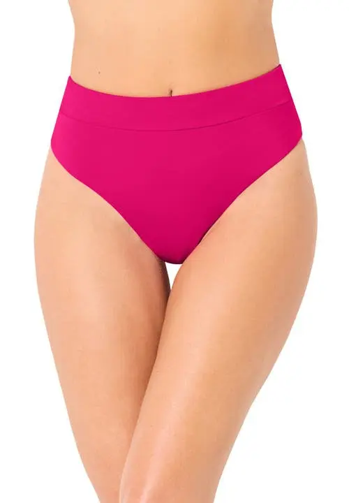 SWIMSUITS FOR ALL High Waist Cheeky Bikini Brief - Rose