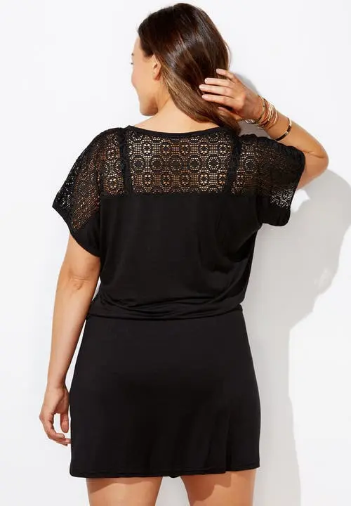 SWIMSUITS FOR ALL Emmie Crochet Cover Up Tunic