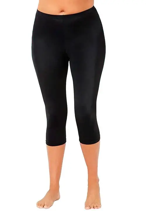 SWIMSUITS FOR ALL Chlorine Resistant Swim Capri - New Black