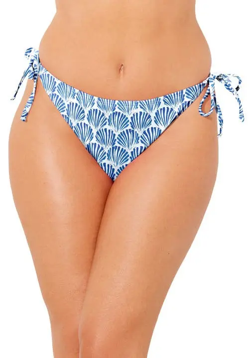 SWIMSUITS FOR ALL String Bikini Bottom - Blue Shells