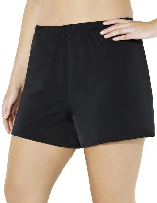 SWIMSUITS FOR ALL Chlorine Resistant Relaxed Fit Swim Short - Black