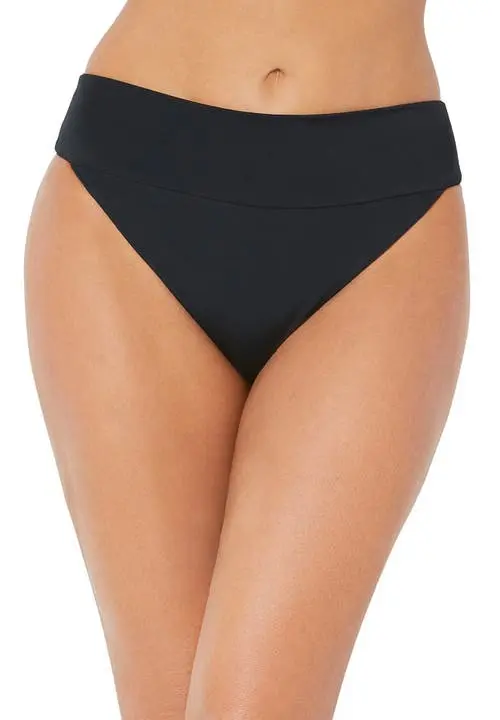 SWIMSUITS FOR ALL High Cut Cheeky Swim Brief - Black