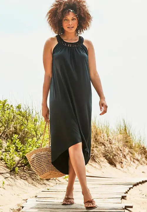 SWIMSUITS FOR ALL Margarita High Low Cover Up Dress