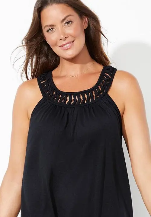SWIMSUITS FOR ALL Margarita High Low Cover Up Dress