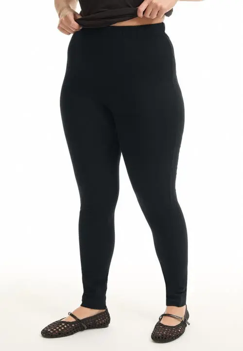 JUNE + VIE Classic Ankle Legging - Black