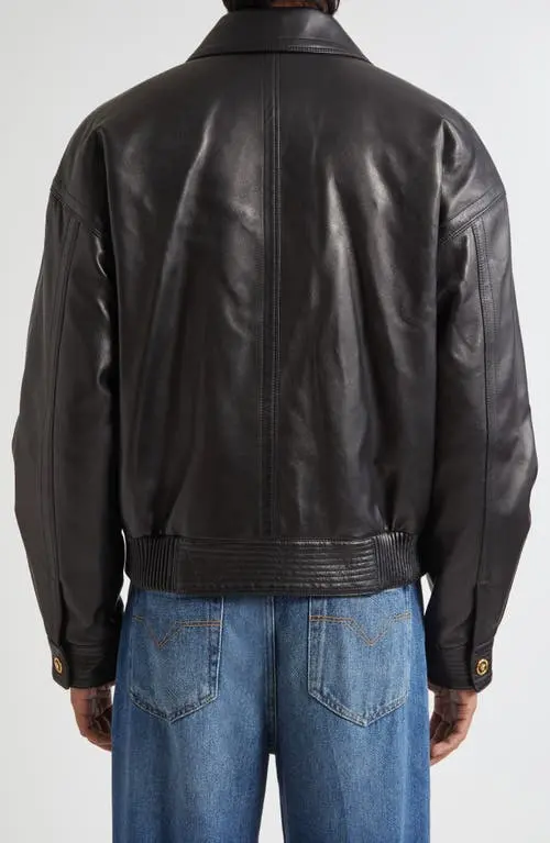 Versace Plongé Leather Blouson Jacket