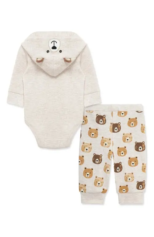 LITTLE ME Bear Hooded Bodysuit & Joggers Set
