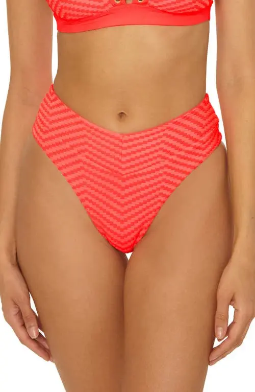 BECCA® By Rebecca Virtue Connect High Waist Bikini Bottoms - Dragon Fire