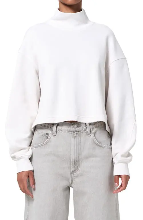 AGOLDE Isra Mock Neck Fleece Pullover