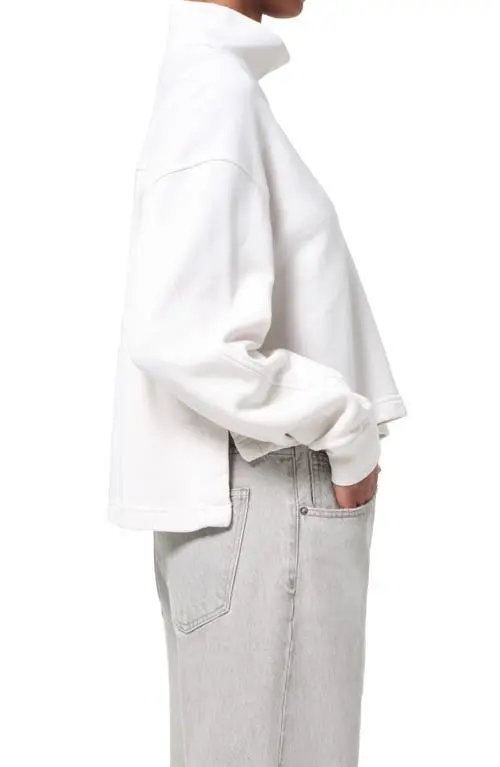 AGOLDE Isra Mock Neck Fleece Pullover