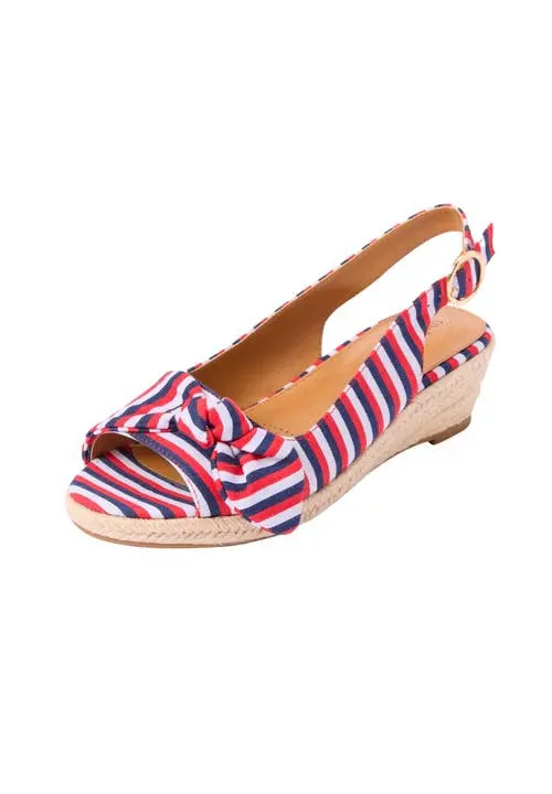 COMFORTVIEW Zanea Espadrille - Americana Stripe
