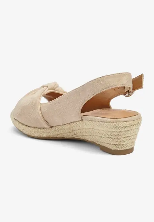 COMFORTVIEW The Zanea Espadrille Wedge Sandal - Bone
