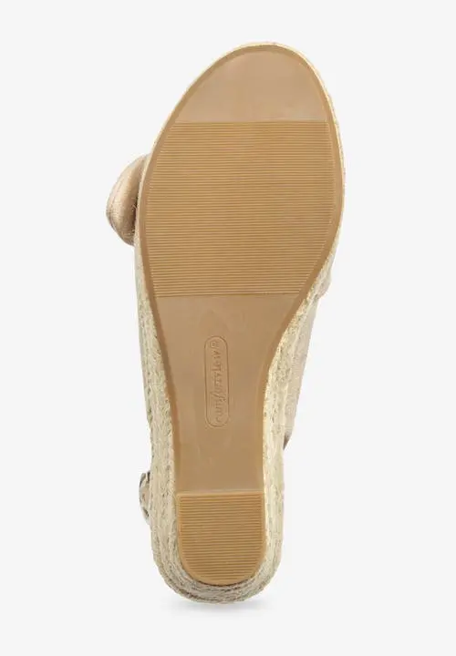 COMFORTVIEW The Zanea Espadrille Wedge Sandal - Bone