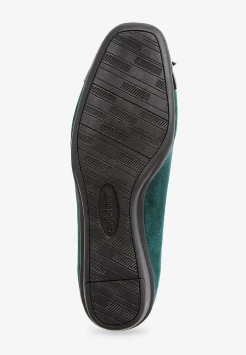 COMFORTVIEW The Jade Slip-on Wedge With Bow Detailing - Emerald