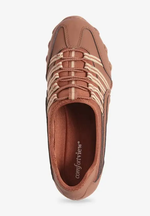 COMFORTVIEW Cv Sport Textured Knit Tory Slip On Sneaker - Cognac