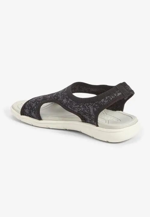 COMFORTVIEW The Serafina Sandal - Black Multi