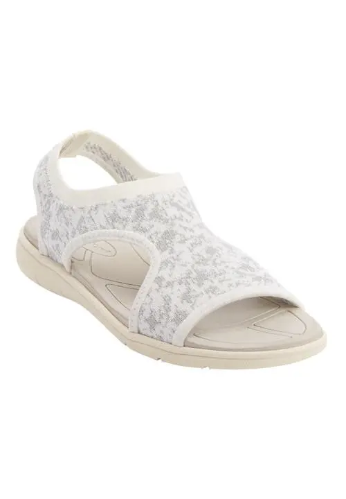 COMFORTVIEW The Serafina Sandal - White Multi