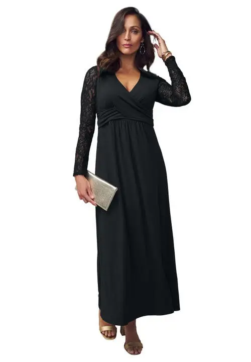 JESSICA LONDON Lace Sweetheart Dress - Black