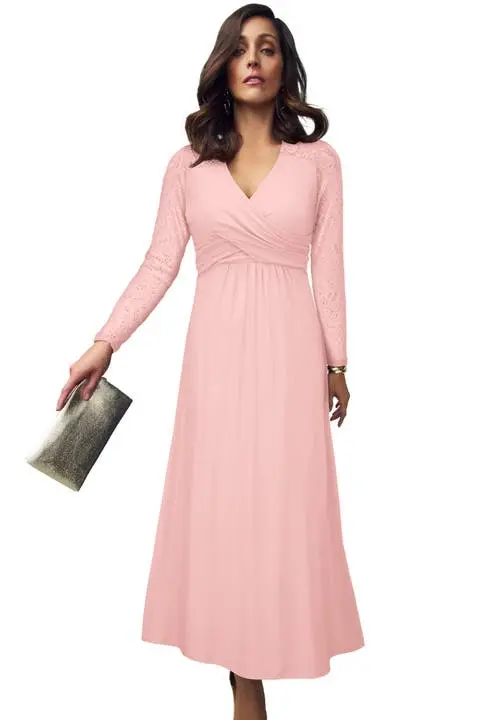 JESSICA LONDON Lace Sweetheart Dress - Soft Blush