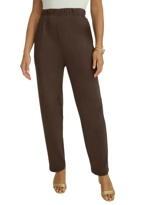 JESSICA LONDON Straight Leg Pant - Chocolate
