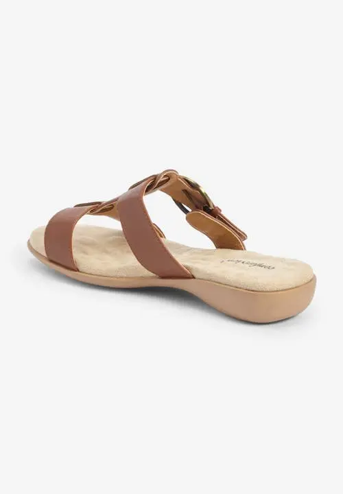 COMFORTVIEW The Dawn Slip On Sandal - Tan