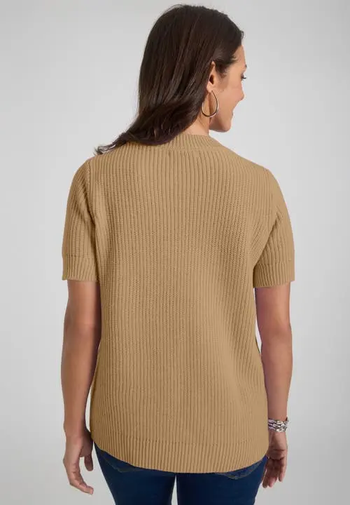 JESSICA LONDON Shaker Tee - Soft Camel