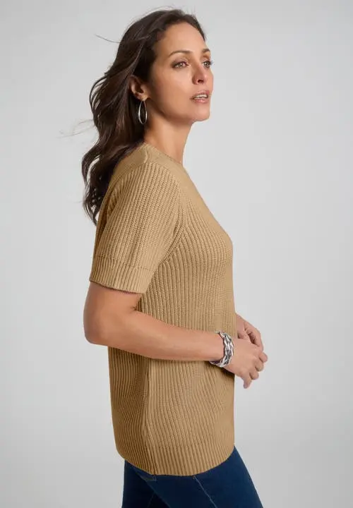 JESSICA LONDON Shaker Tee - Soft Camel